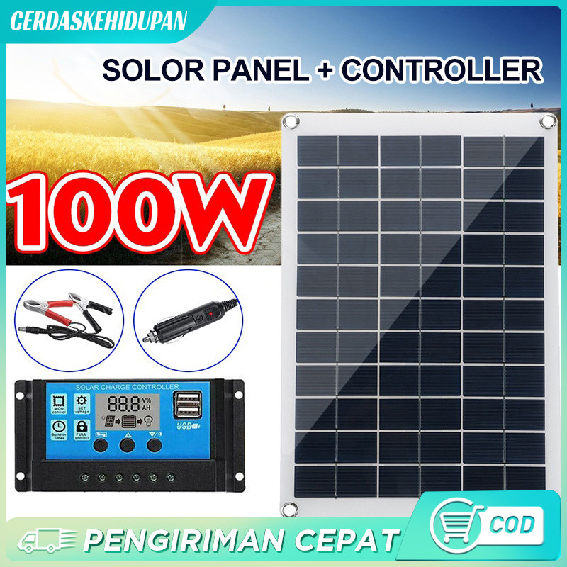 Jual 60W/100W SOLAR PANEL PANEL SURYA PEMBANGKIT LISTRIK TENAGA SURYA ...