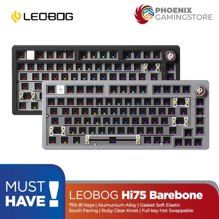 Jual LEOBOG Hi75 Barebone 75% Layout Aluminium Case Custom Mechanical ...
