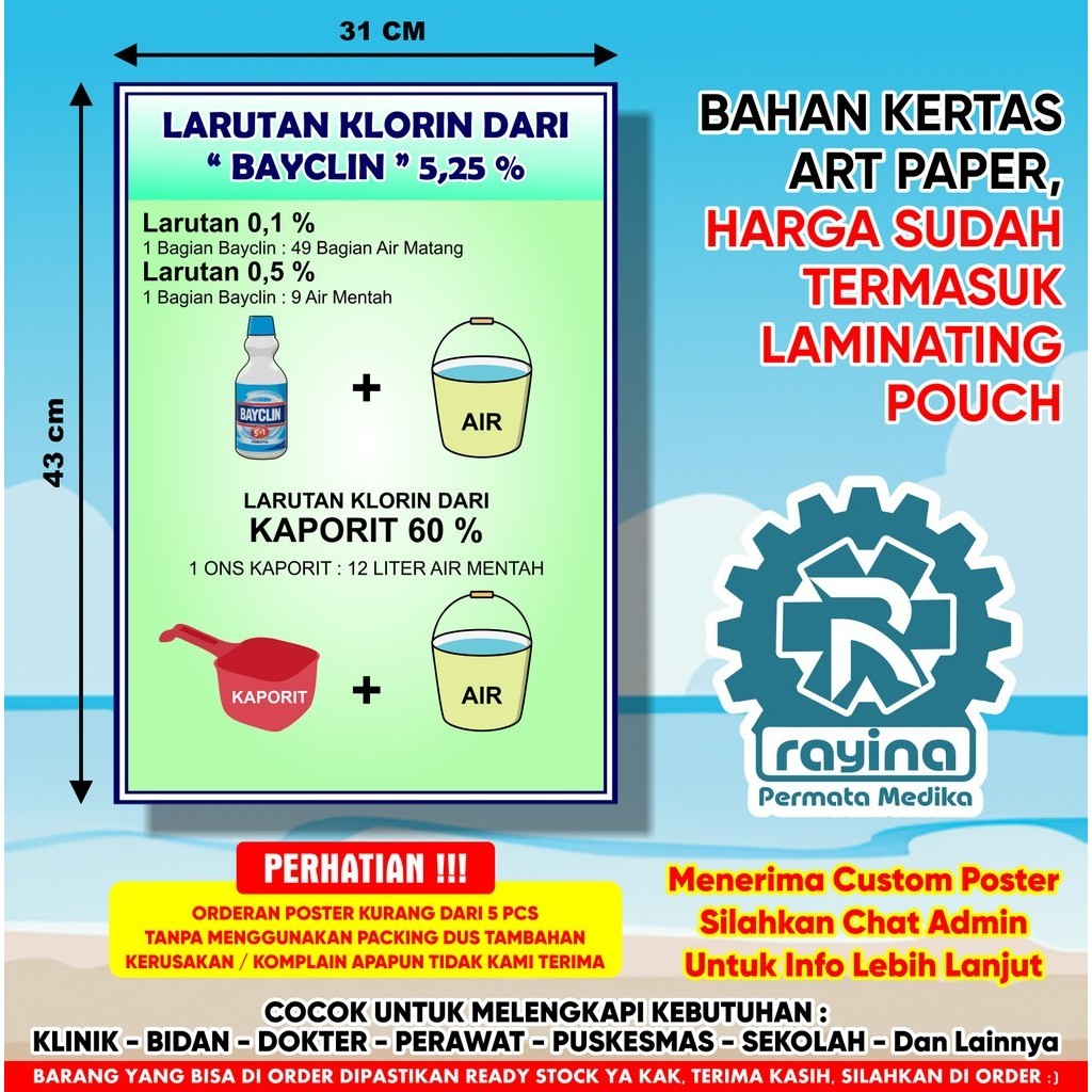 Jual Poster Larutan Klorin Dari Bayclin 5,25% | Shopee Indonesia