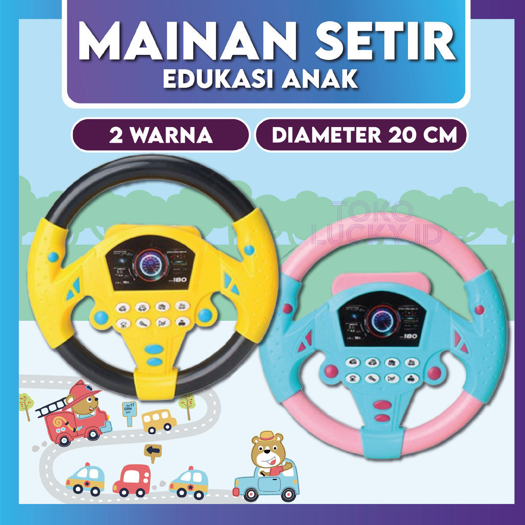 Jual Mainan Setir Mobil Anak 20 cm Music Sensorik Motorik Anak Laki ...