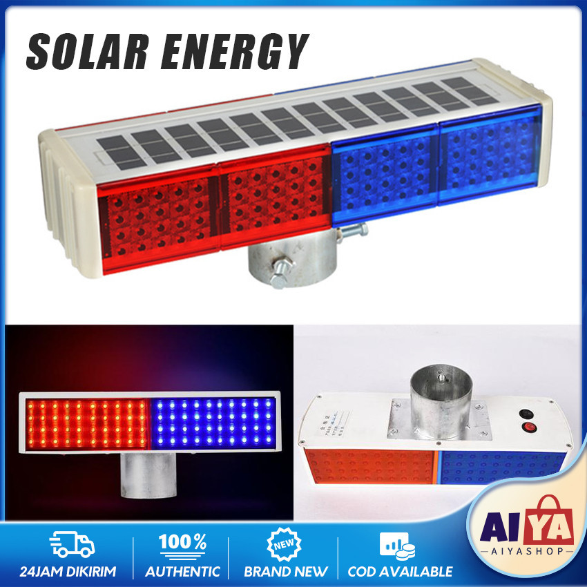 Jual Tenaga Surya Lampu Kedap Kedip Led Strobo 2 Warna Merah Biru ...