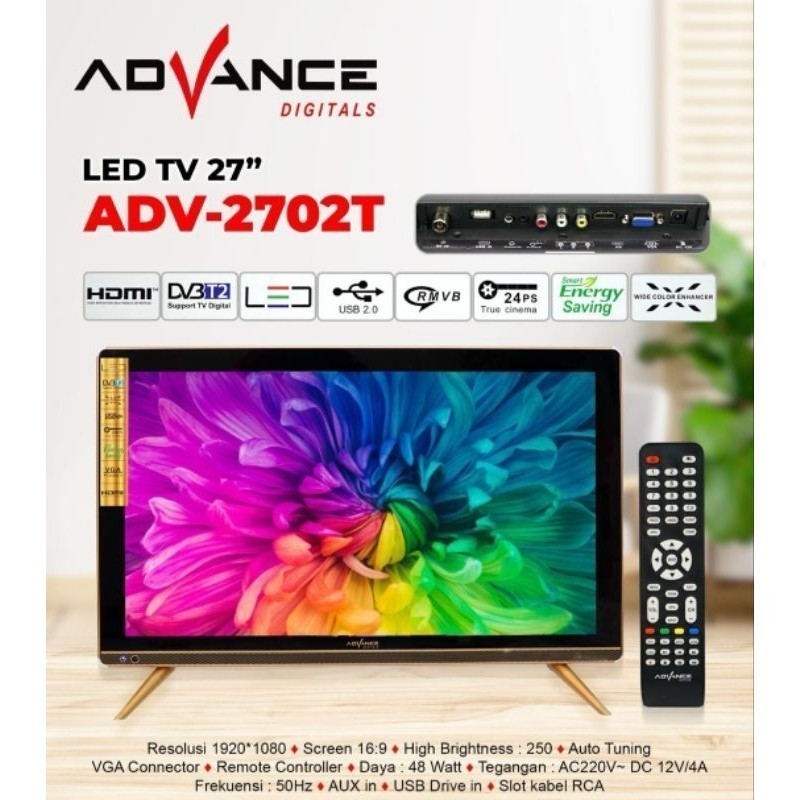 Jual TV LED 27 INCH ADV-2702T Advance TV LED Digital UG5 | Shopee Indonesia