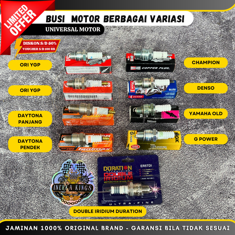 Jual Busi Spark Plug ALL MEREK RX KING F1ZR VESPA F1 YT--115 RXS ...