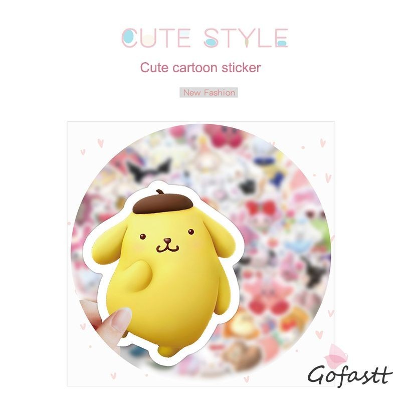 Jual COD Lucu Stiker Kartun 3D Stiker Tahan Air Gelas Air Stiker Sanrio ...