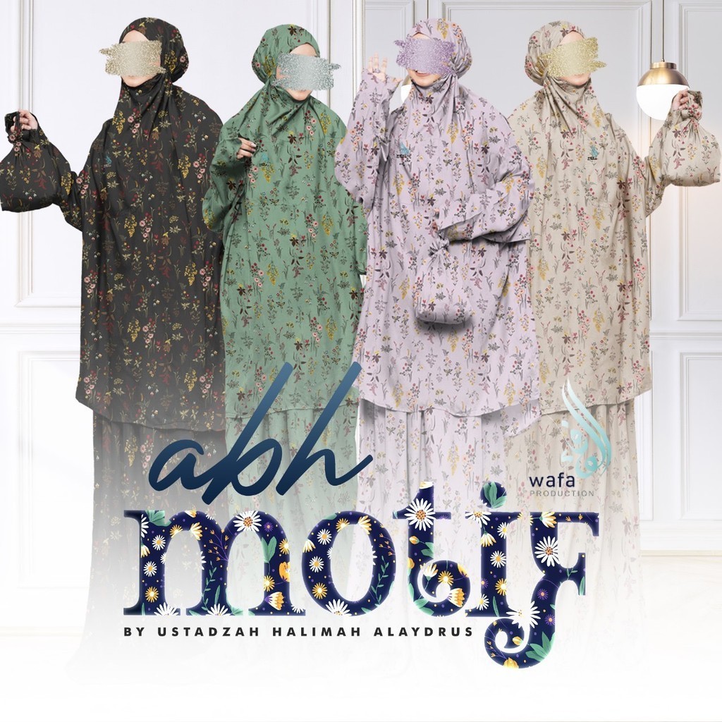Jual Mukena Wafa Atas-bawah Motif Series by Ustadzah Halimah Alaydrus ...