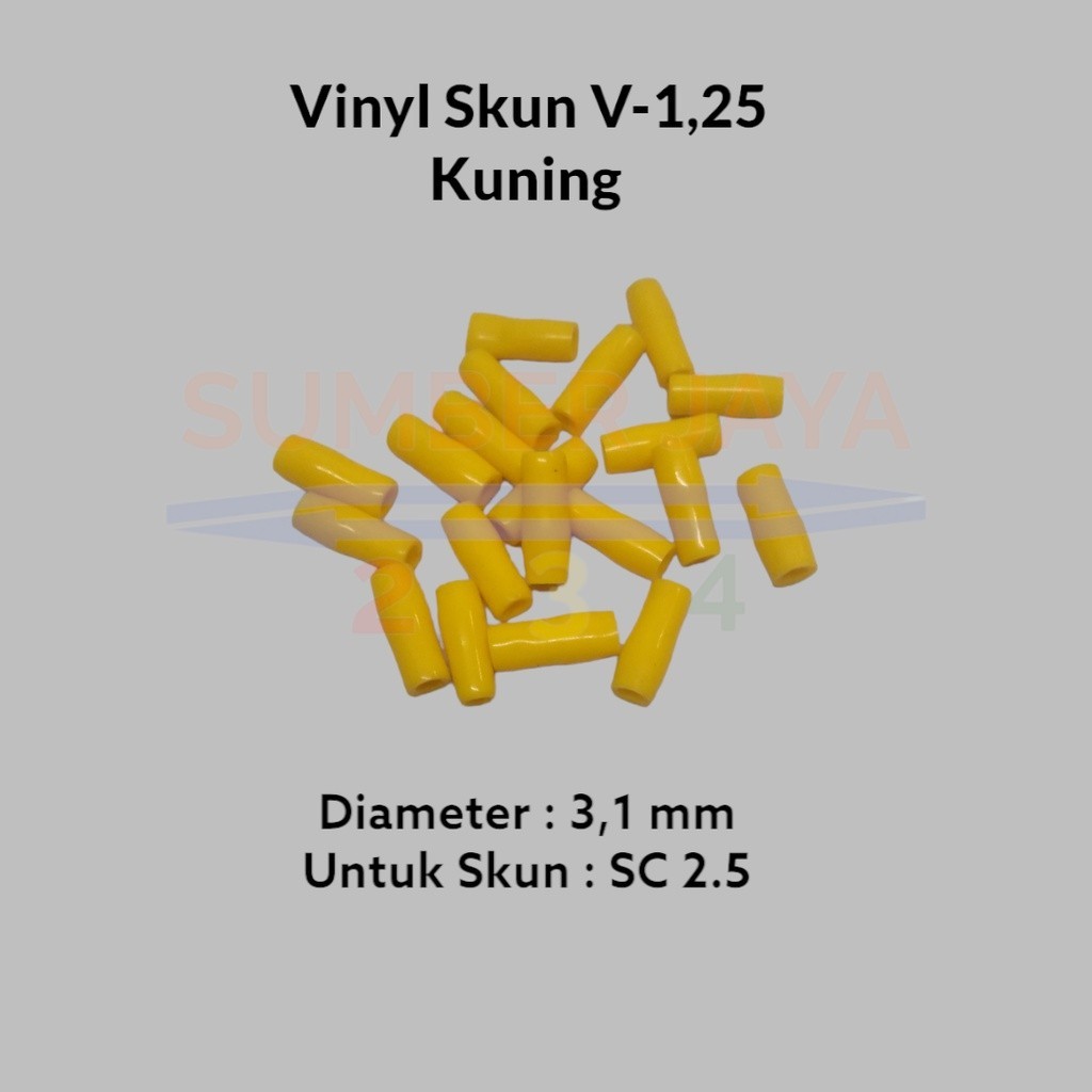 Jual Vinyl Skun Kabel V1,25 / Vinil Pelindung Skun / End Cap / Kondom ...