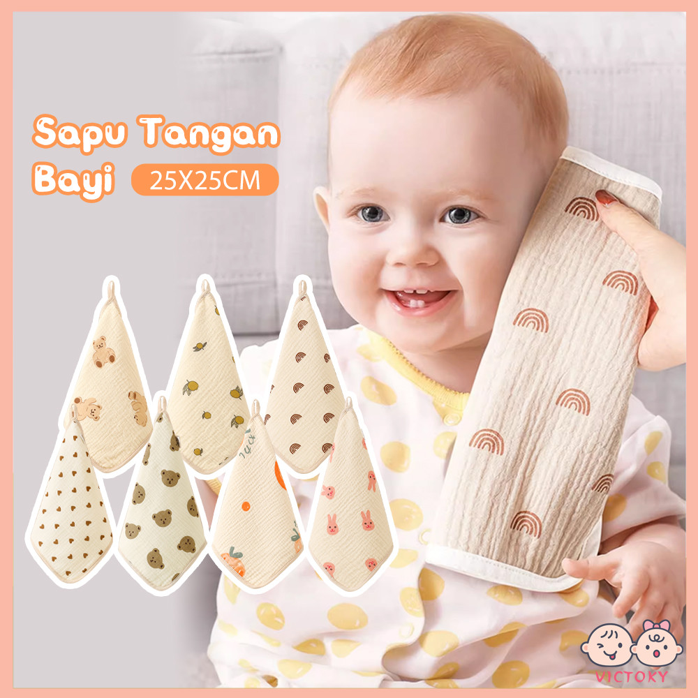 Jual VICTOKY COD Sapu Tangan Bayi Handuk Kain Air Liur Bayi Kain Kasa ...