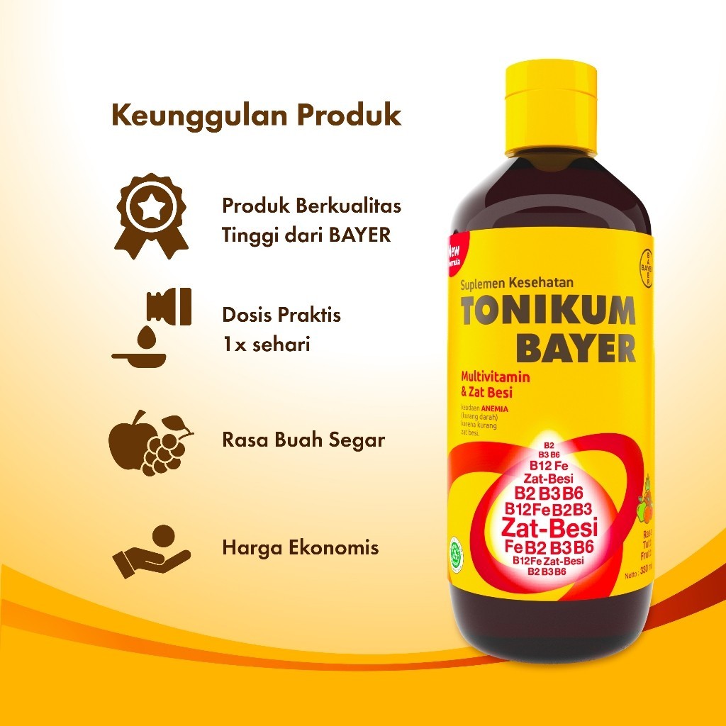 Jual DIJAMIN ORI Tonikum Multivitamin, Mineral, dan Zat Besi Rasa Tutti ...