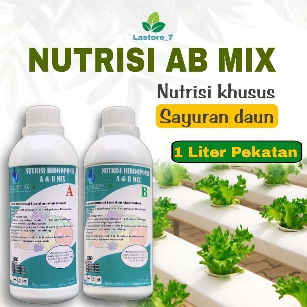 Jual Nutrisi AB Mix Cair LA NUTRIENT Pekatan 1 Liter Untuk Sayuran Daun ...