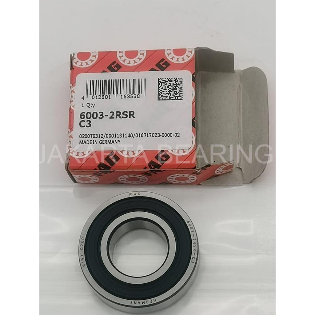 Jual Ball Bearing FAG 6003 2RSR/C3 6003 2RS C3 Original 17x35x10 | Shopee Indonesia