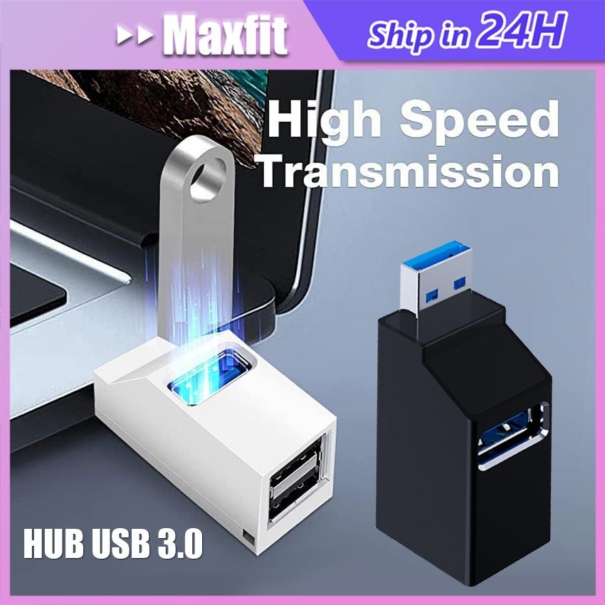 Jual USB 3.0 HUB 3 Ports High Speed Data Transfer Adapter Extender Mini ...