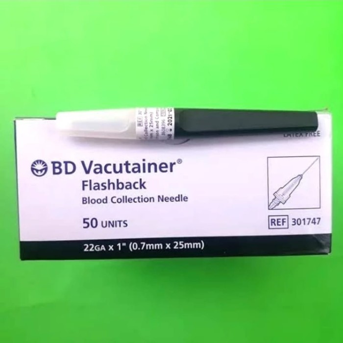 Jual BD Vacutainer Flashback 22g x 1" Blood Collection Needle | Shopee ...