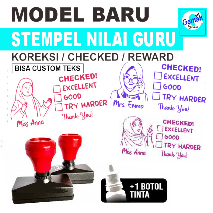 Jual STEMPEL NILAI GURU / Penilaian / Koreksi / Checked / Reward | Shopee Indonesia
