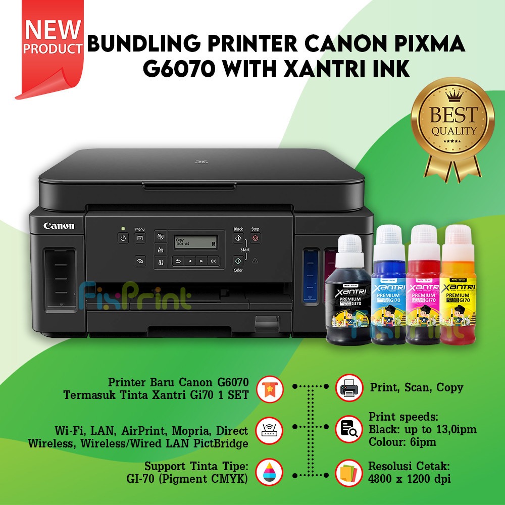 Jual Printer Canon Pixma All In One G6070 Printer InkTank G6070 ...