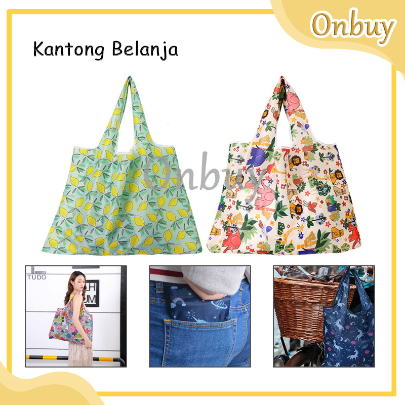 Jual Tas Belanja Lipat Totebag Lipat Kantong Belanja Lipat Waterproof Gantung | Shopee Indonesia