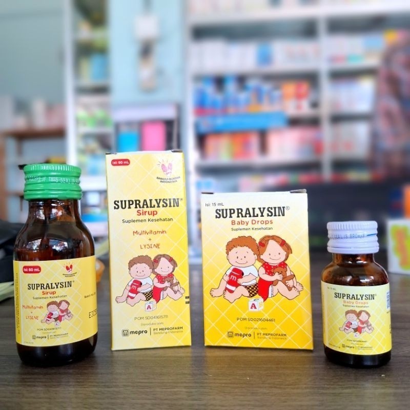 Jual SUPRALYSIN BABY DROPS & SYRUP (Multivitamin Nafsu Makan & Tumbuh ...