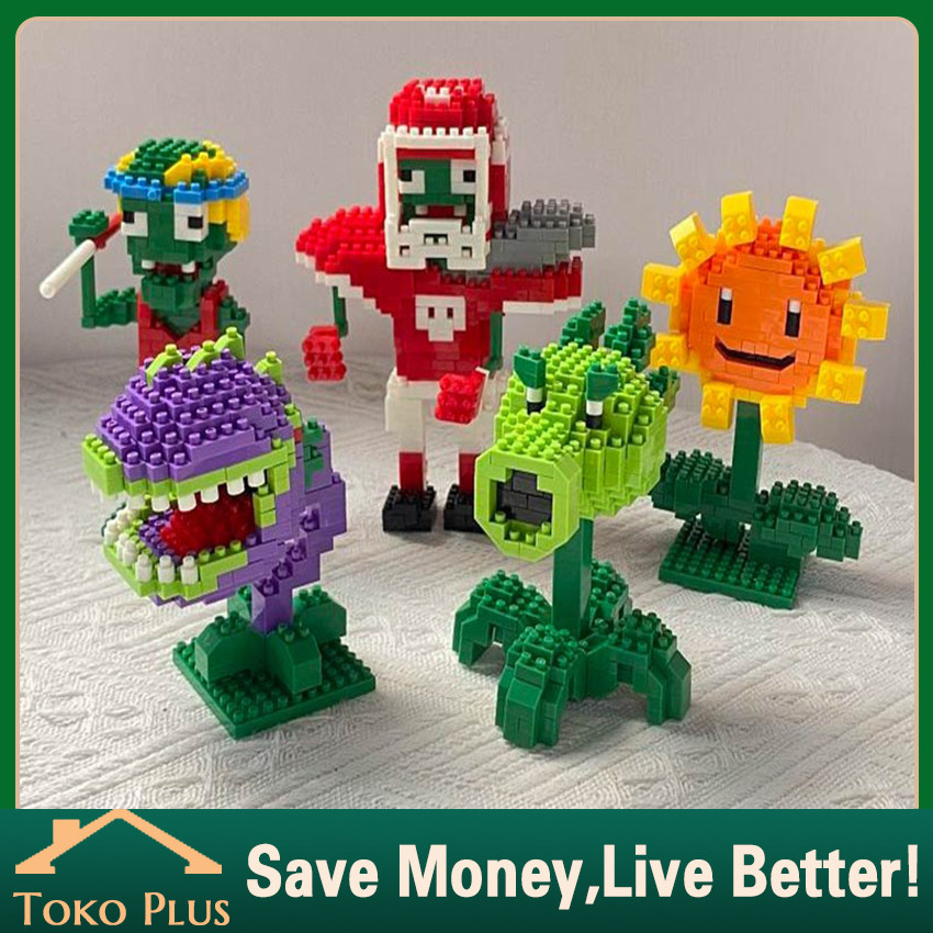 Jual Mini Nano Block Plant VS Zombie Mainan Puzzle Susun Mini Lboyu 3D ...