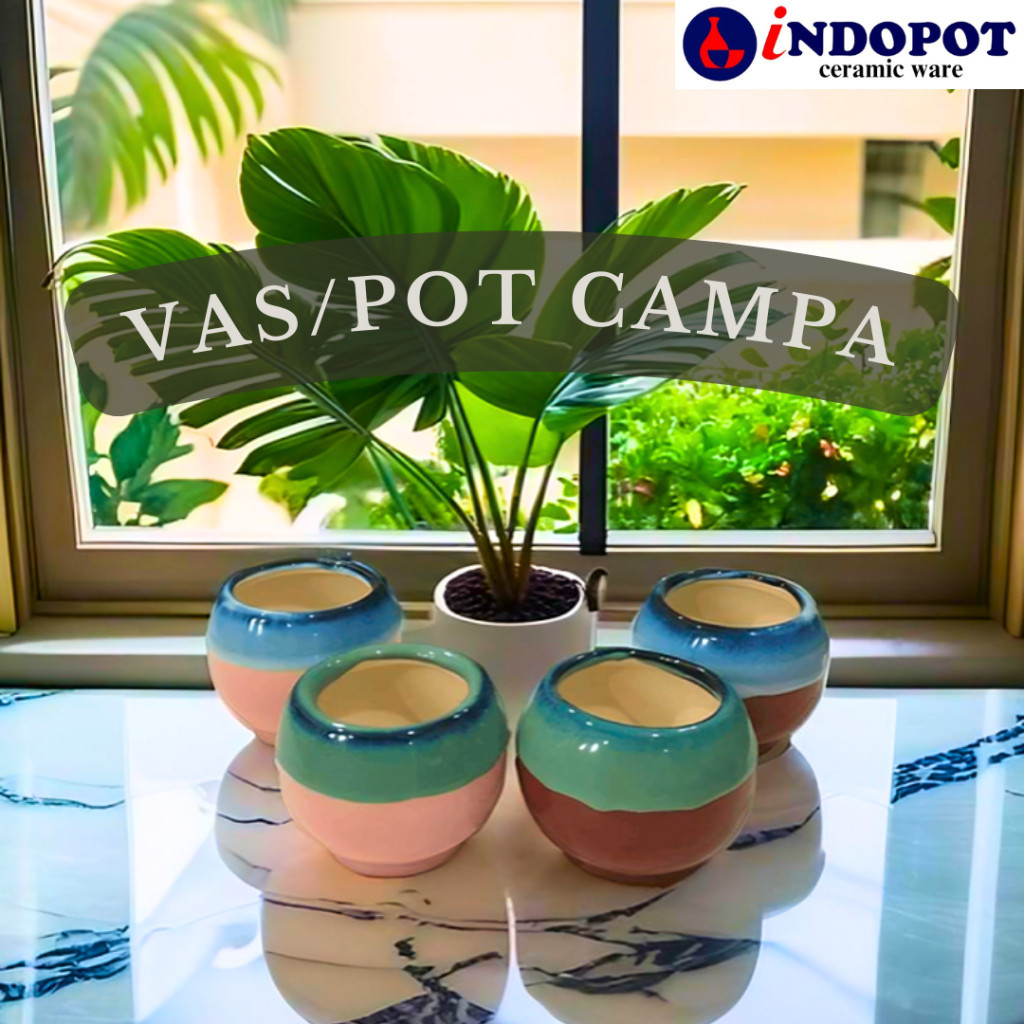 Jual Vas Pot Keramik Termurah Model Campa bisa untuk dekorasi rumah ...