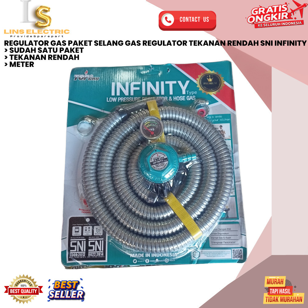 Jual REGULATOR GAS PAKET SELANG GAS REGULATOR TEKANAN RENDAH SNI ...