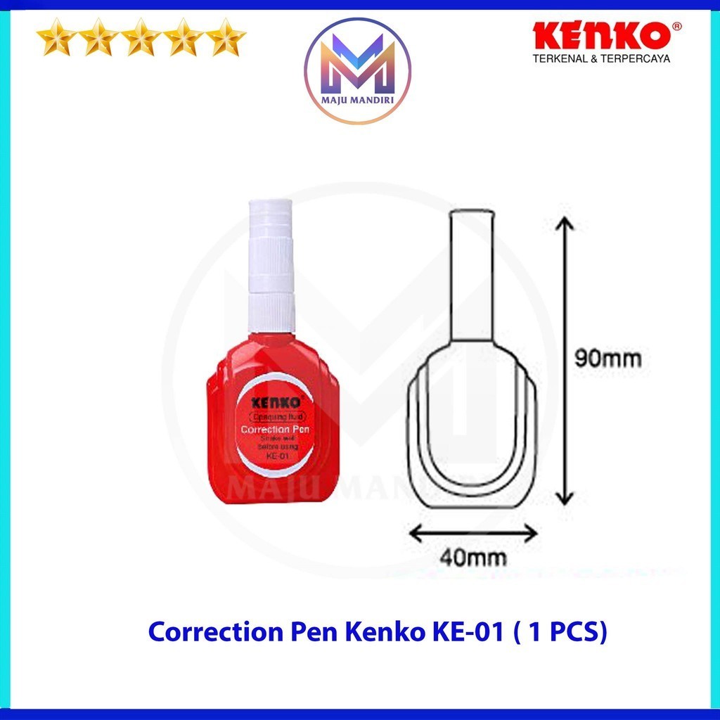 Jual Correction Pen Kenko KE-01 / Tip X Cair / Tip Ex Fluid Botol Merah ...
