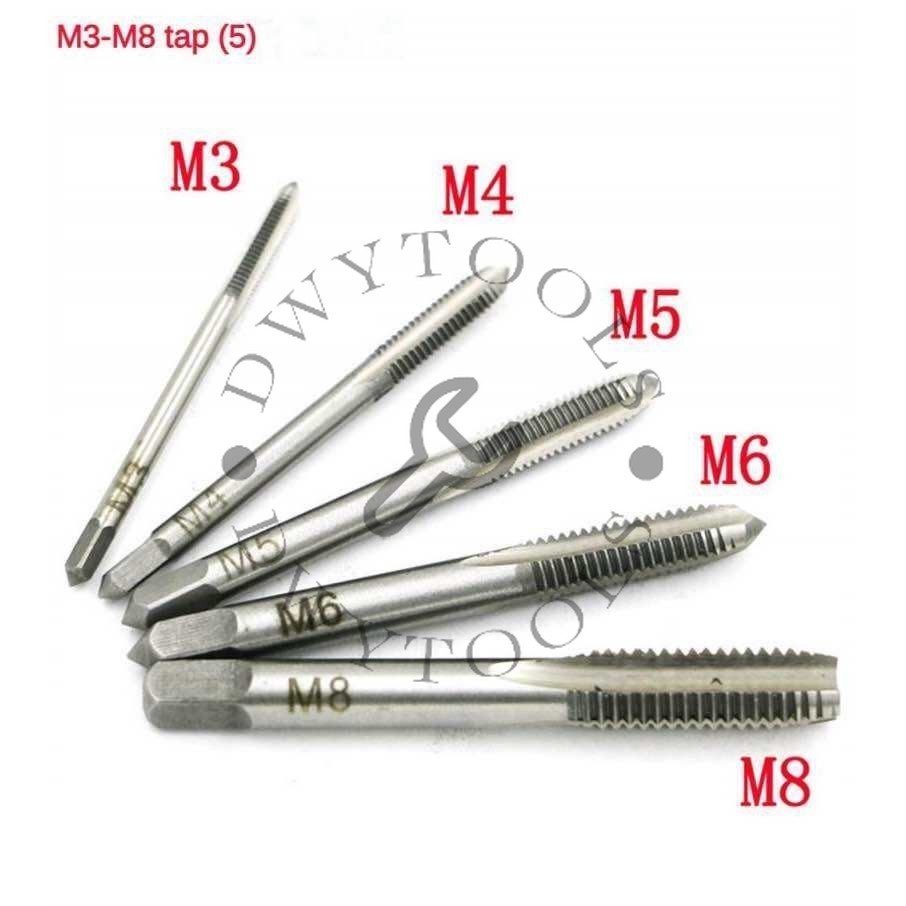Jual Hand Tap Thread Metric M3 M8 Pembuat Drat Ulir 5 PCS MATA | Shopee Indonesia