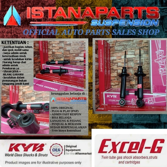 Jual PAKET Shockbreaker Merk KYB Kayaba Excel - G Toyota Yaris Th 2014-ON Depan Belakang ...