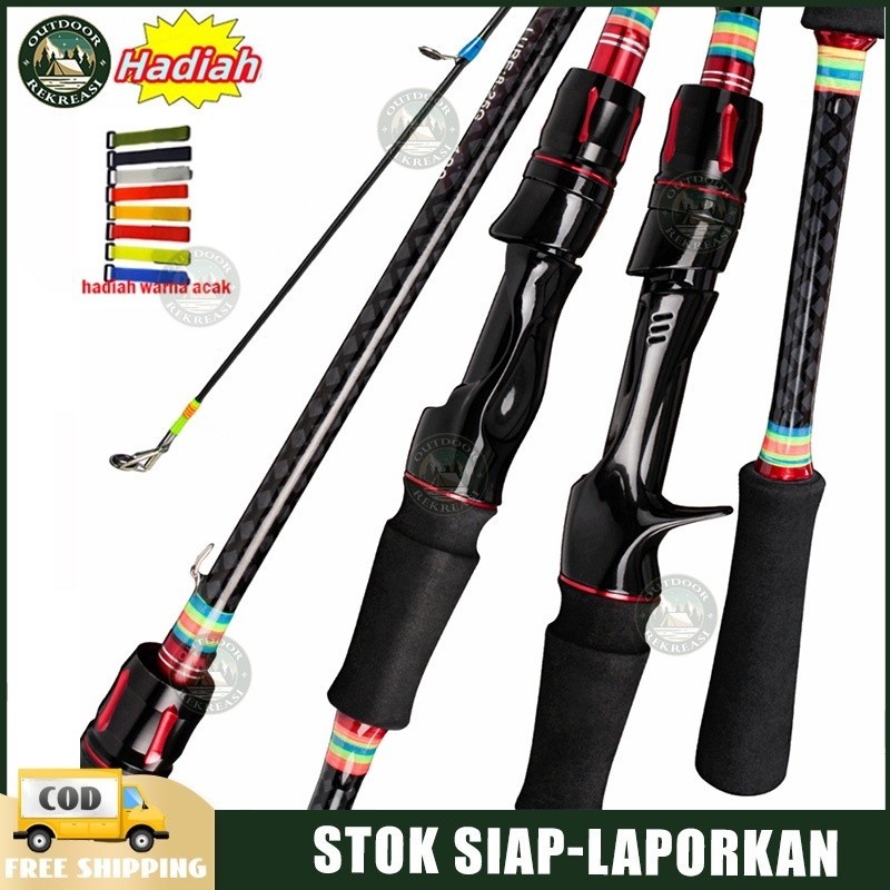 Jual Carbon Fiber 2 Bagian Pegangan EVA, Joran Pancing Ultra Ringan Karbon Fishing Rod Pole ...