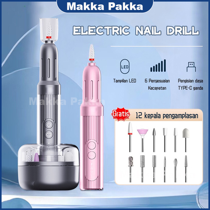 Jual Makka Pakka Alat Kikir Kuku Elektrik Portable Nail Drill Polisher ...