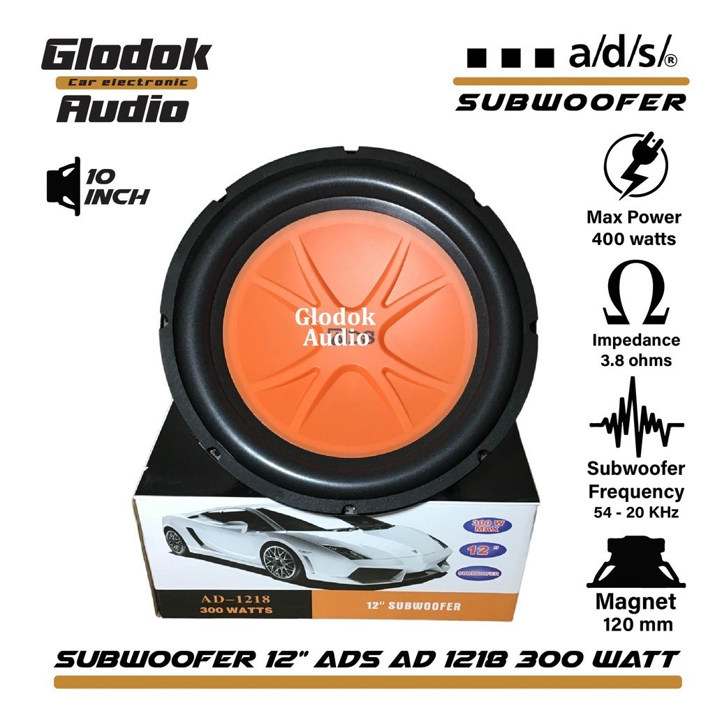 Jual Subwoofer ADS AD 1218 Subwoofer 12” Double Coil 1pc 300 watt ...