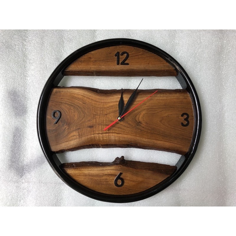 Jual Jam dinding kayu jati unik minimalis 35cm | Shopee Indonesia