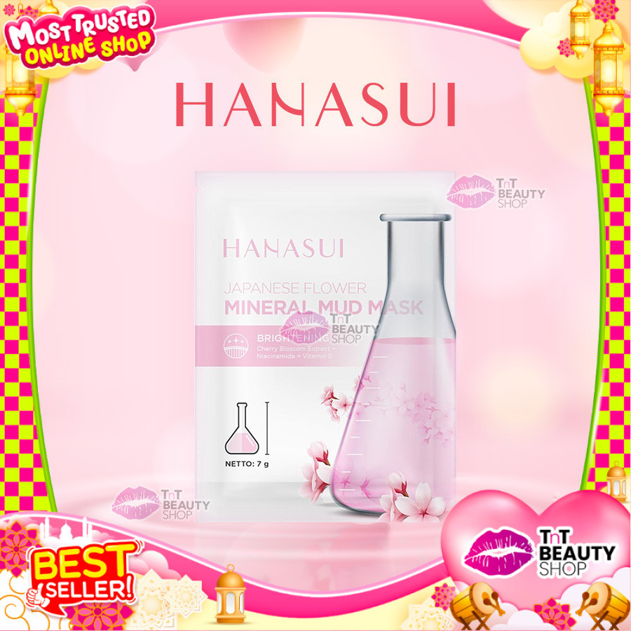 Jual HANASUI Mineral Mud Mask Japanese Flower | Sachet | TnT Beauty ...