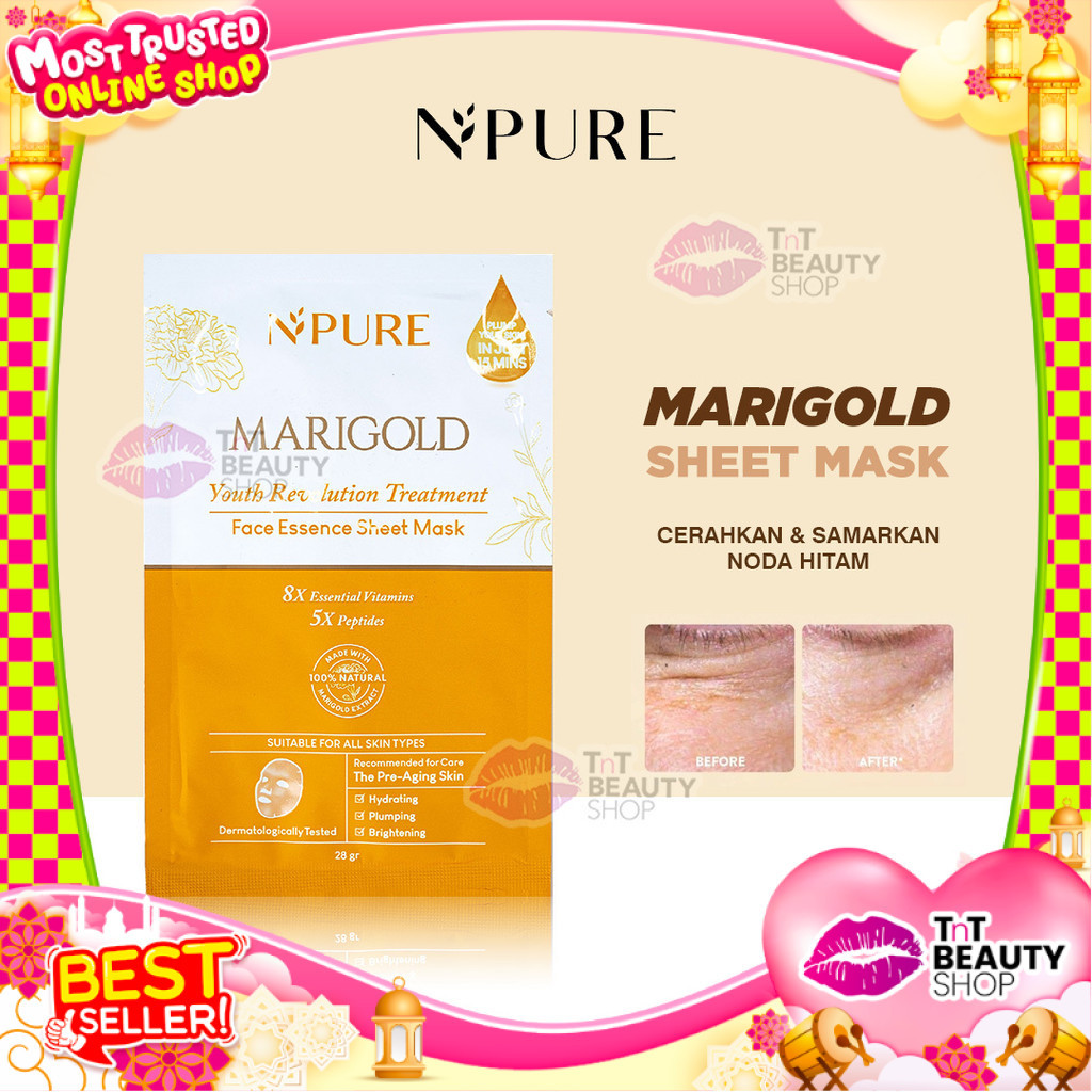 Jual NPURE Sheet Mask Marigold Youth Revolution Masker Awet Muda ...
