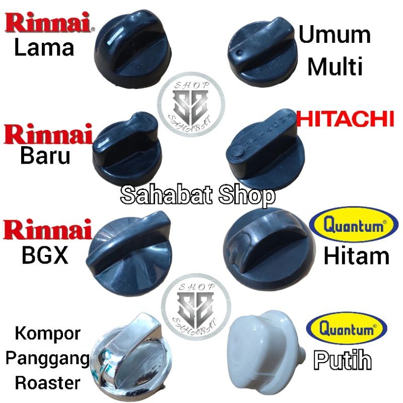 Jual KNOP PUTARAN KOMPOR GAS LENGKAP RINNAI QUANTUM HITACHI TODACHI ...