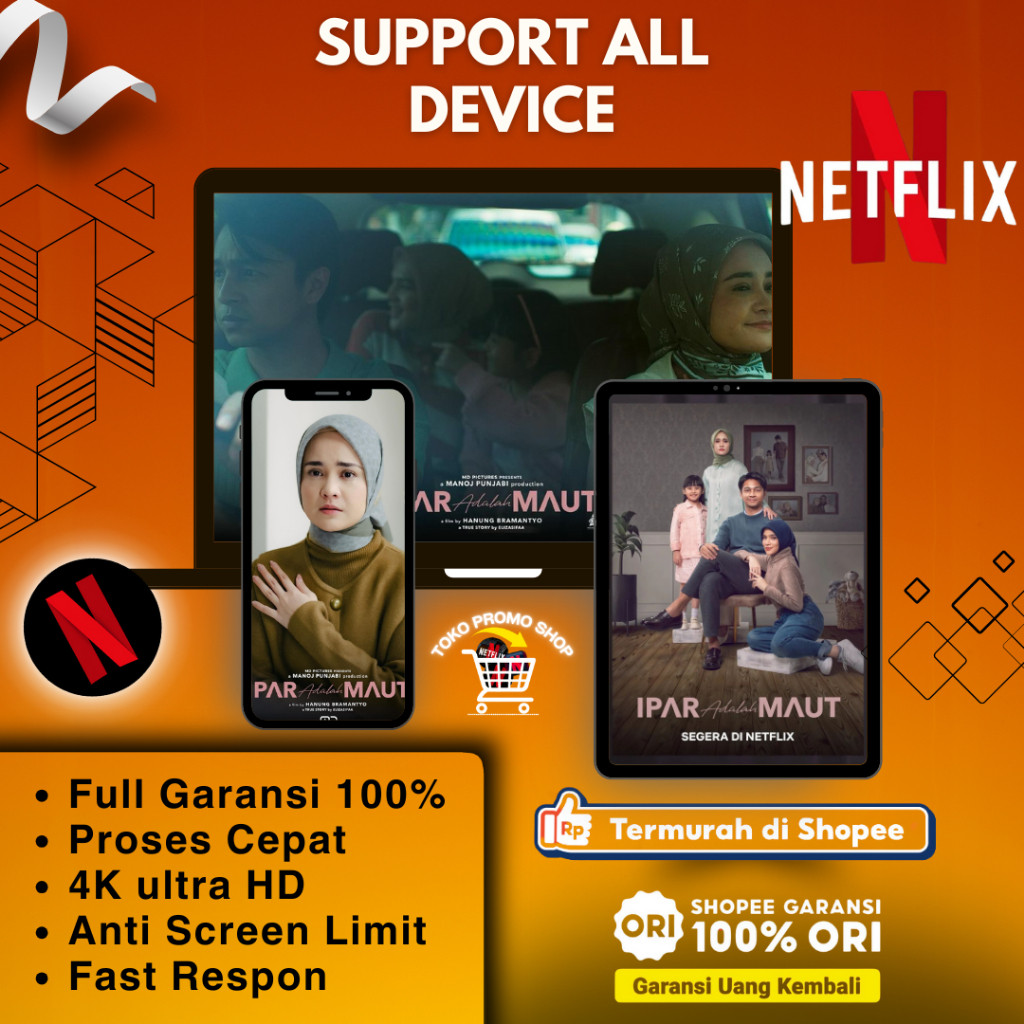 Jual NETFLIXXXX BULANAN DAN 3 BULAN ANTI SCREEN LIMIT PREMIUM UHD 4K HARGA GROSIR | Shopee Indonesia