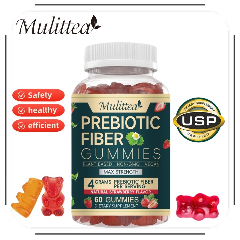 Jual Mulittea Prebiotic Fiber Gummies for Adults, Sugar Free Daily ...
