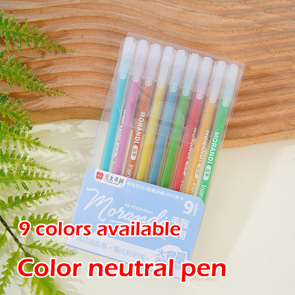 Jual 9 warna colour pen 0.5mm marker pen pulpen warna warni 1 set Set ...