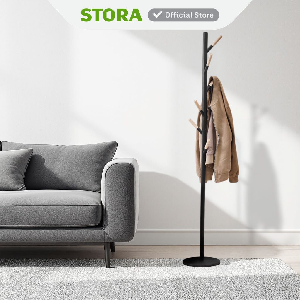Jual Stora Gantungan Pakaian Vertikal - Hitam Stand Hanger Gantungan ...