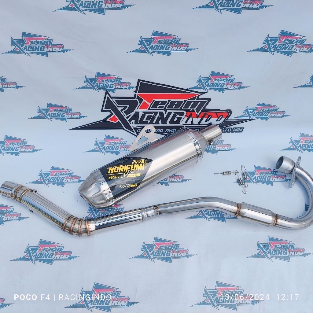 Jual norifumi rocket 4 racing Exhaust 1 set/ Fulsystem dtm xre ksr xr ...