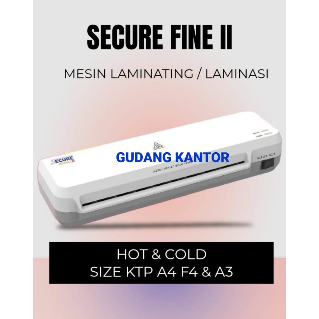 Jual Mesin Laminating SECURE FINE II Size KTP A4 F4 & A3 - Laminator ...