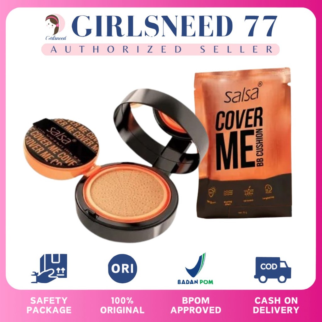 Jual Girlsneed77 SALSA Cover Me BB Cushion - Semi Matte with Red Algae ...
