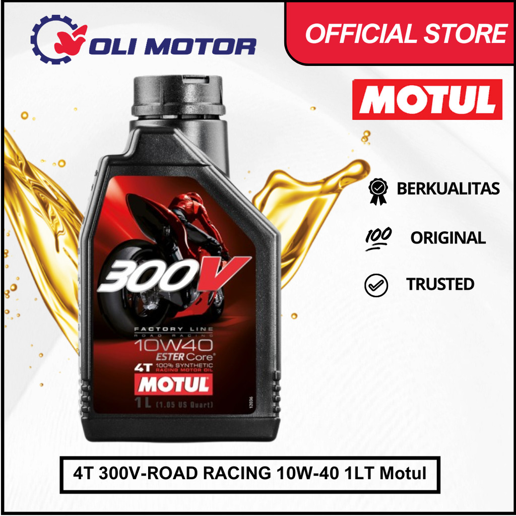 Jual Oli Motul 300V Factory Line Road Racing 10W-40 1 Liter | Shopee Indonesia