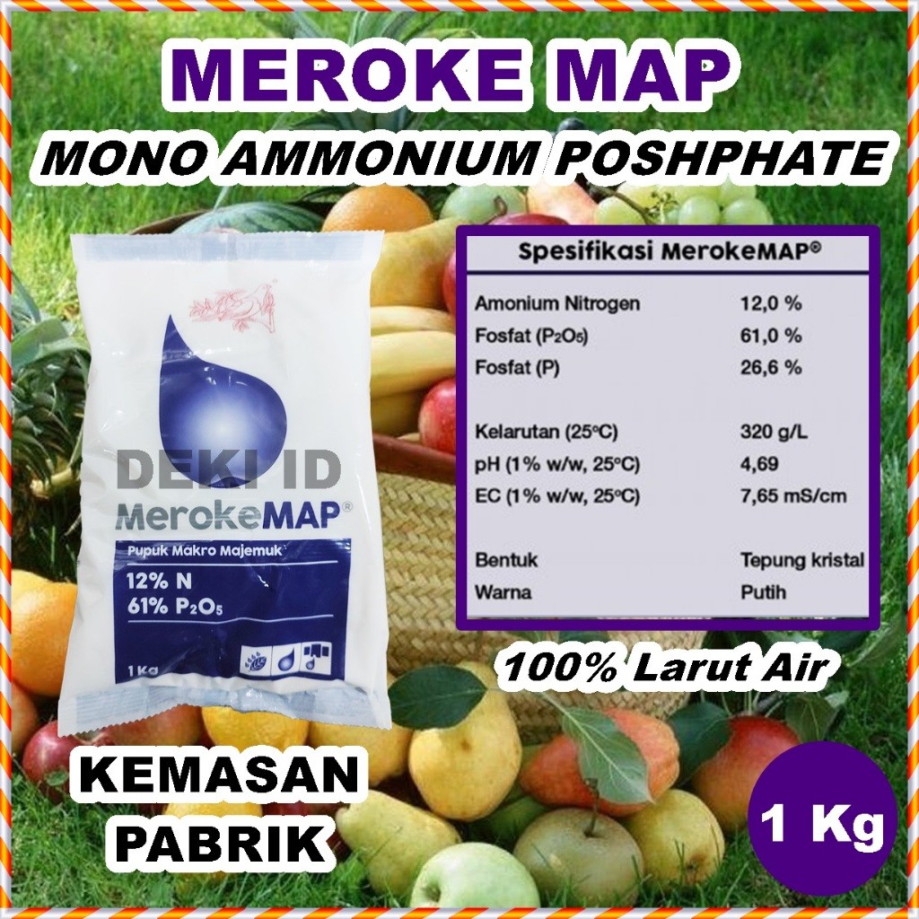 Jual MAP Meroke 1 Kg Kemasan Pabrik Pupuk Mono Ammonium Phosphate Larut ...