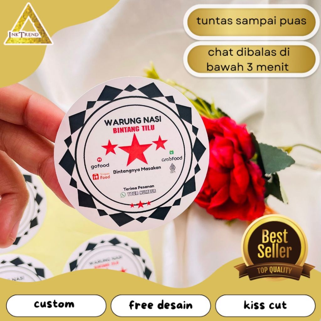 Jual INKA Ready Stiker Rumah Makan Free Desain Sticker Edisi Warung ...