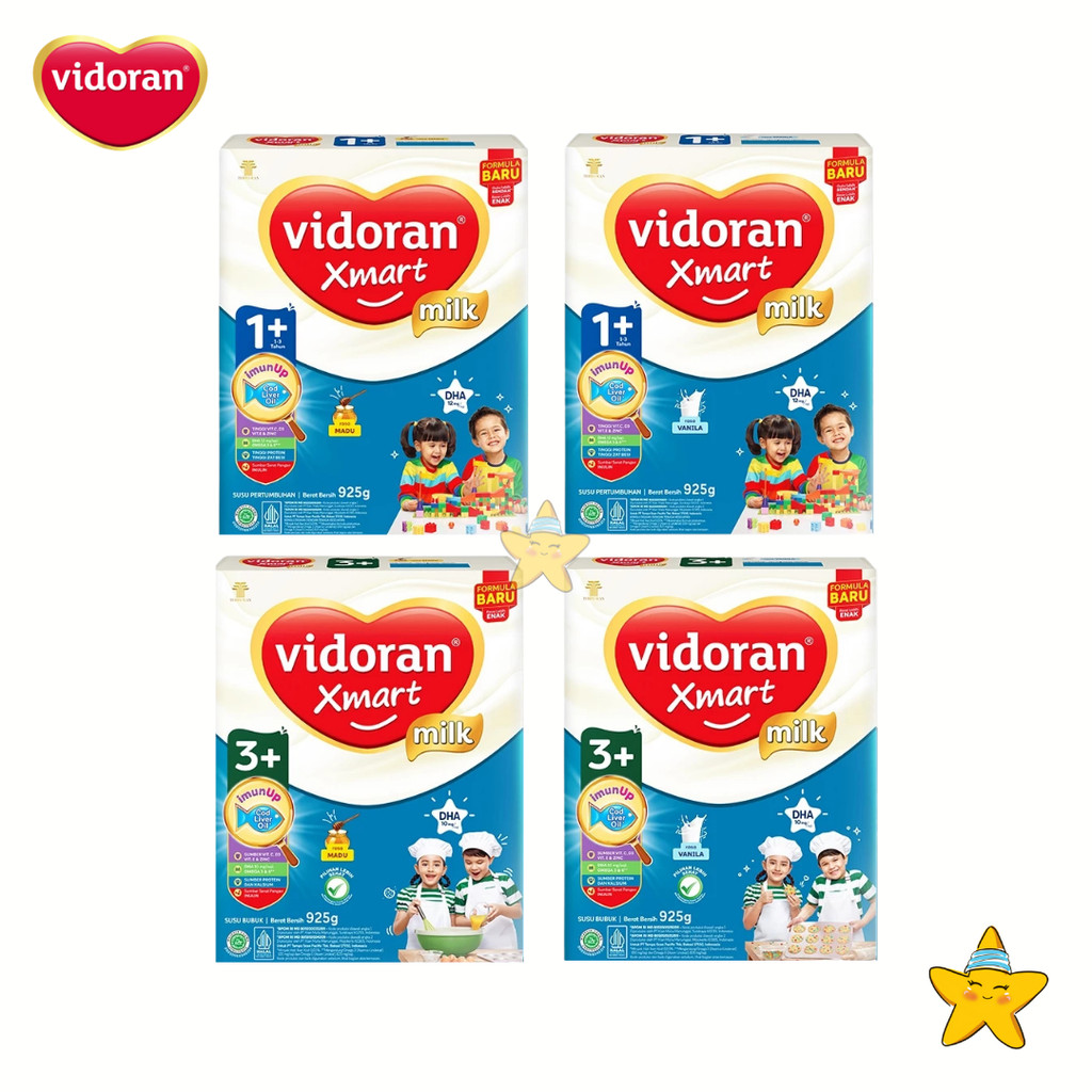 Jual HBK Vidoran Xmart All Variant 925Gr Susu Formula Pertumbuhan Anak ...