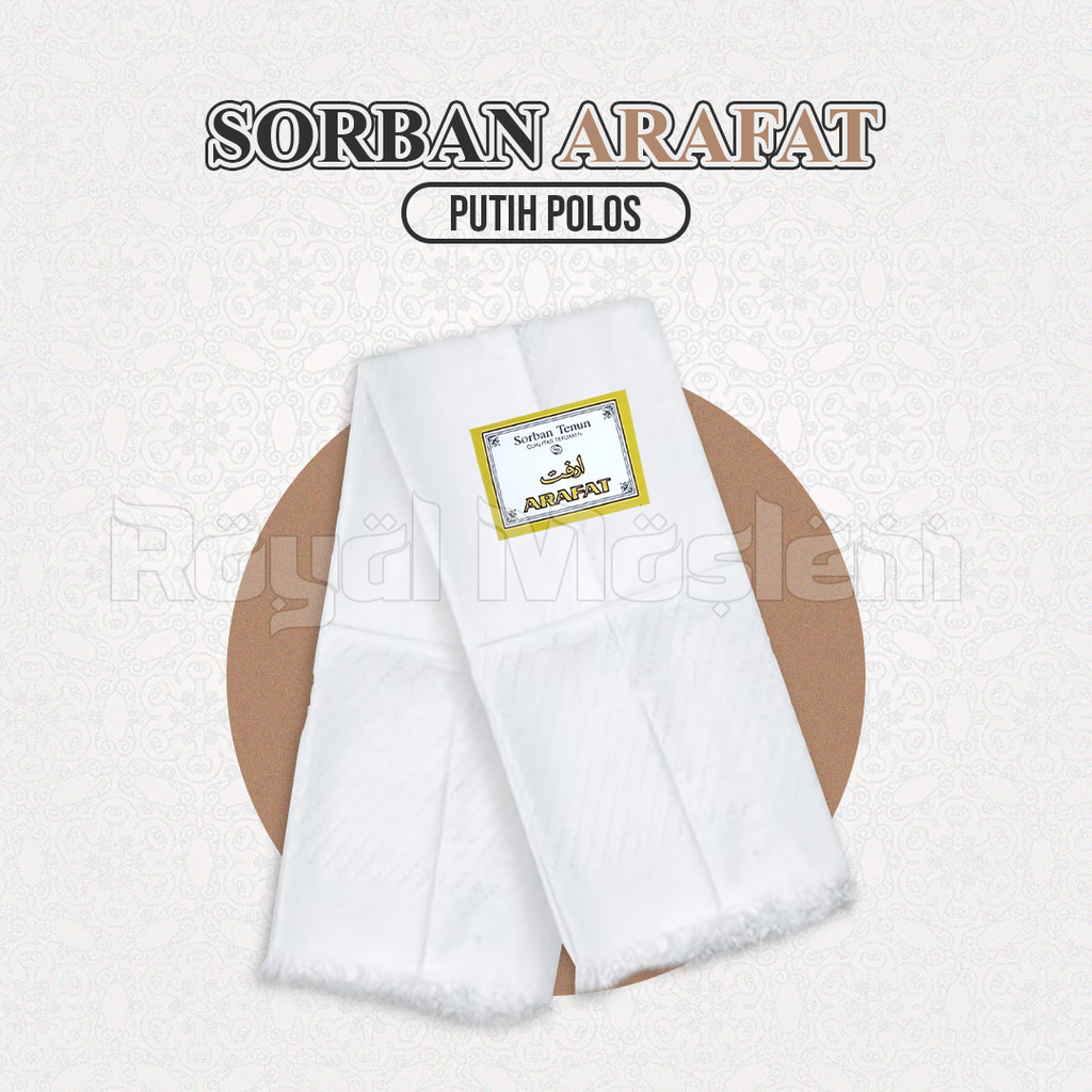 Jual Sorban Arafat Putih Polos - Surban Murah Oleh oleh umroh haji ...