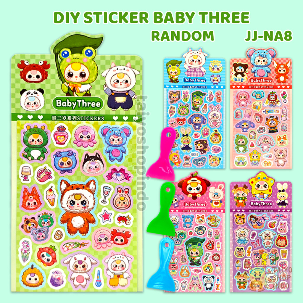 Jual TAIYO DIY Sticker Baby Three Hologram Karakter Stiker Tempel ...