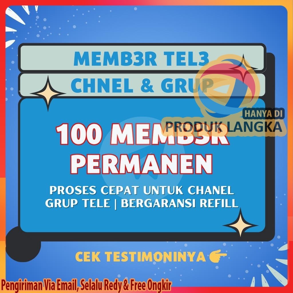 Jual Termurah Member Telegram Chanel Dan Grup Permanen Bergransi Refill Optimal di 2024 | Shopee ...