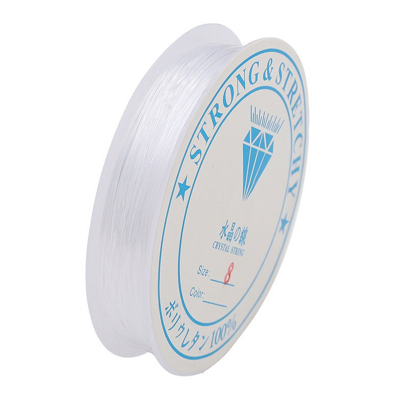 Jual 1 roll crystal elastic tec string senar kenur elastis transparan ...