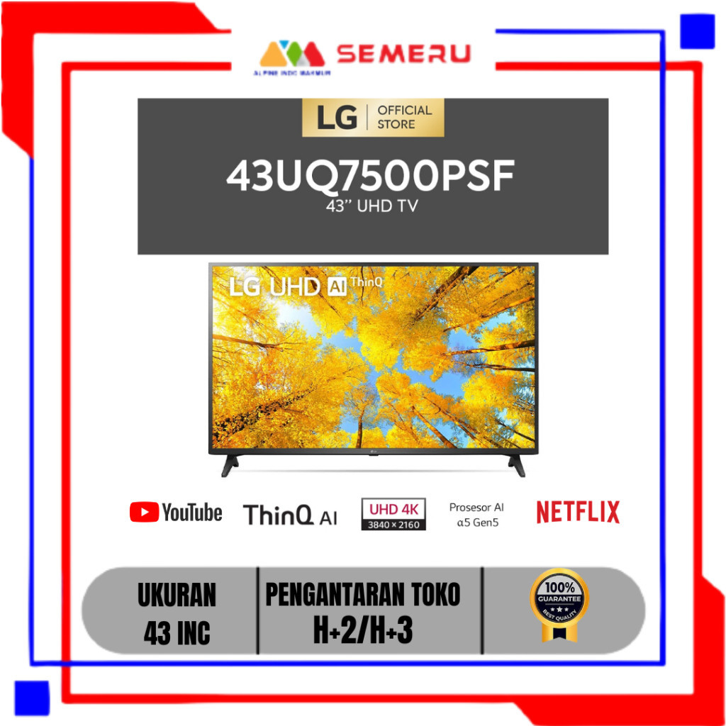 Jual LG UHD 4K SMART TV 43" 43UQ-7500PSF FREE PENGANTARAN MAKASSAR ...