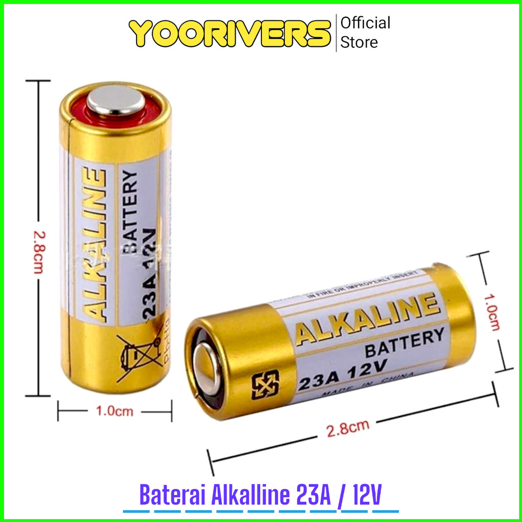 Jual Baterai 23A 12V Baterai Alkallin A23 Mini - Baterai Bell Pintu ...